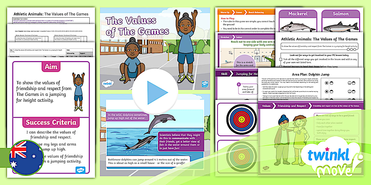 Move PE Year 2 Athletic Animals L1: The Values of The Games