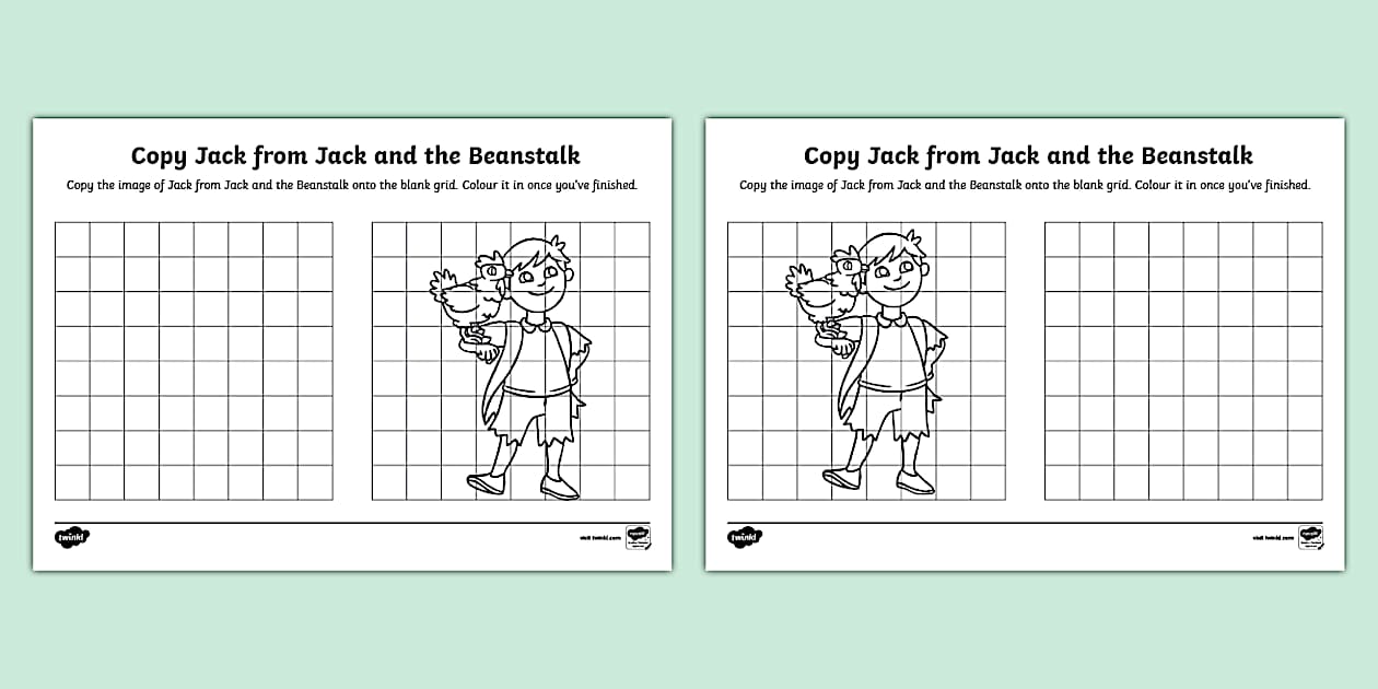 Copy Jack from Jack and the Beanstalk Worksheet - Twinkl
