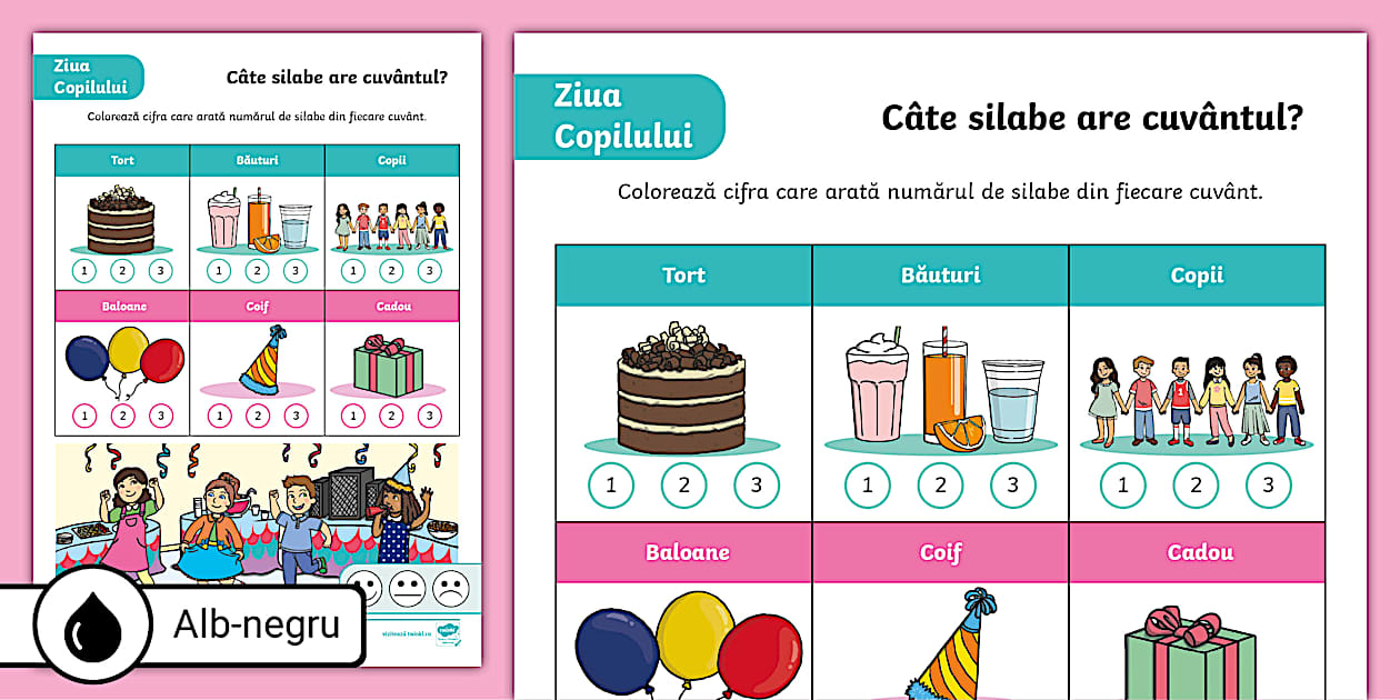 Ziua Internațională a copilului: Câte silabe are cuvântul?