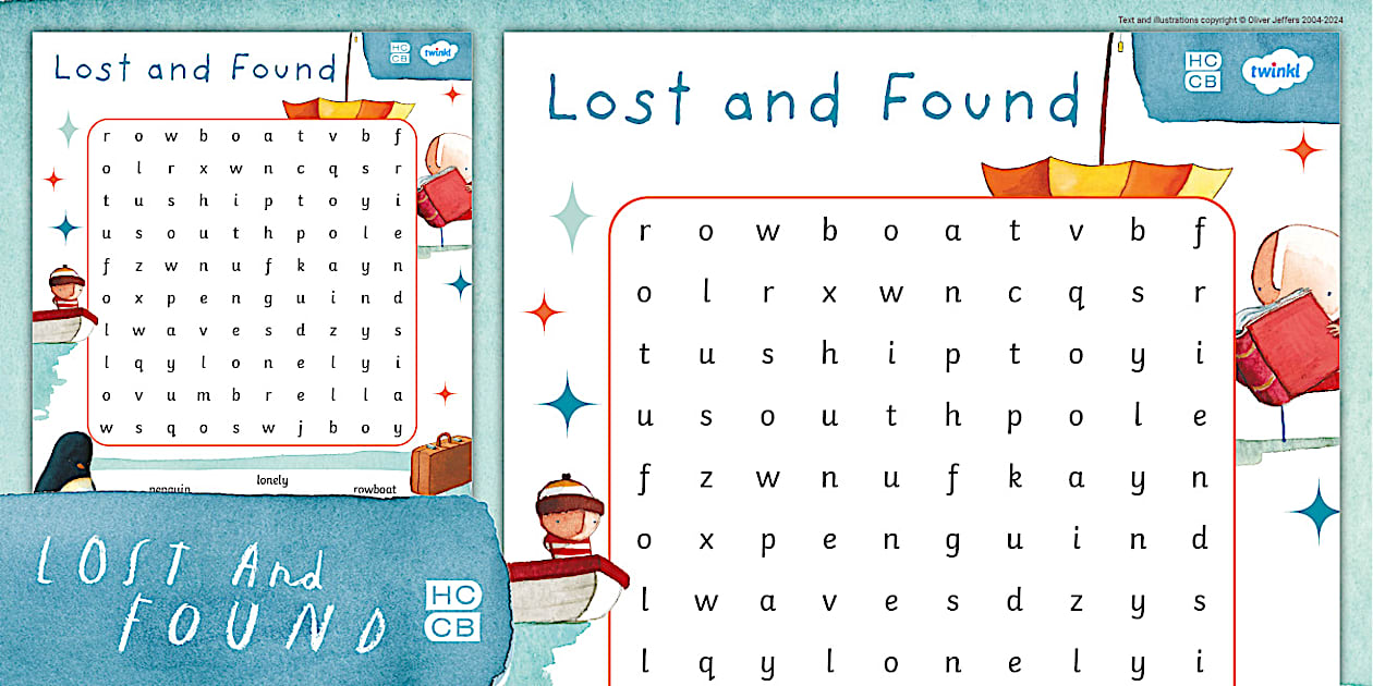 FREE! - Lost and Found: Word Search (teacher made) - Twinkl