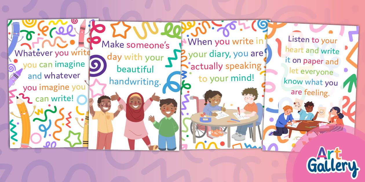 Handwriting Day Quotes Display Posters - Twinkl
