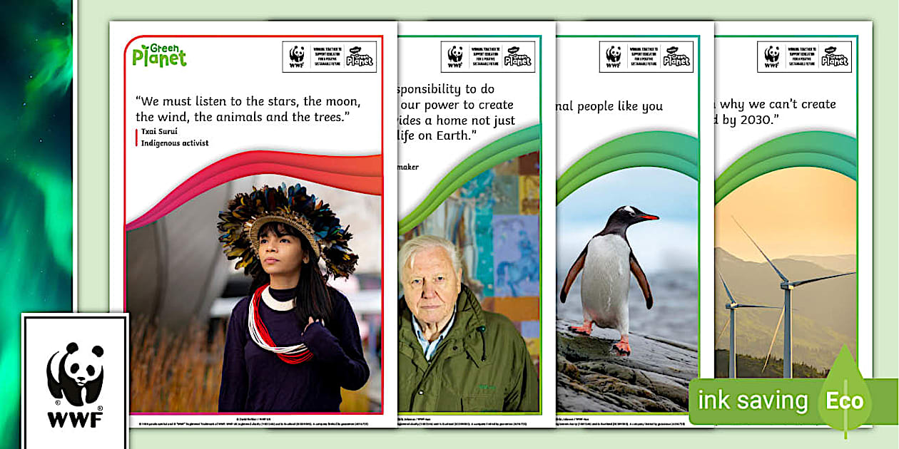 FREE! - WWF Earth Day Quotes | Motivational Posters | Twinkl