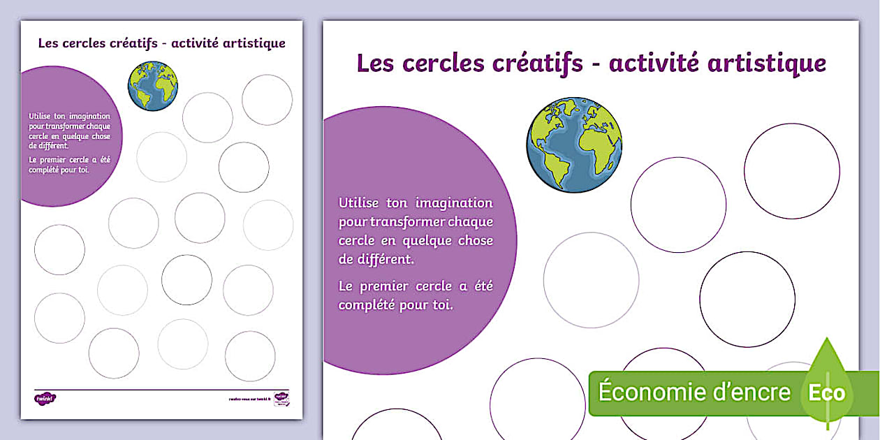 Les cercles créatifs - activité artistique - Twinkl