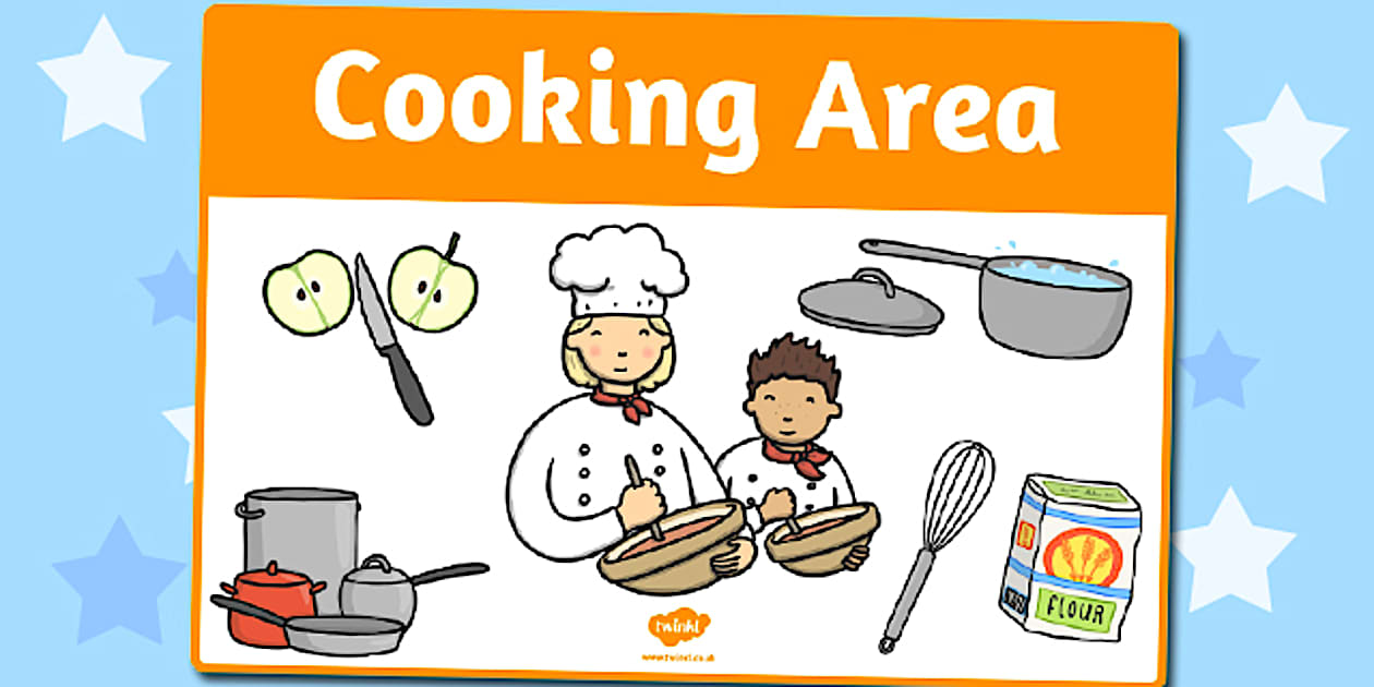 Editable Cooking Area Sign (teacher made) - Twinkl