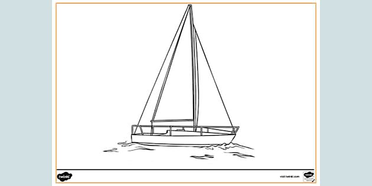 Boat Colouring Page for Toddlers | Colouring Sheets - Twinkl