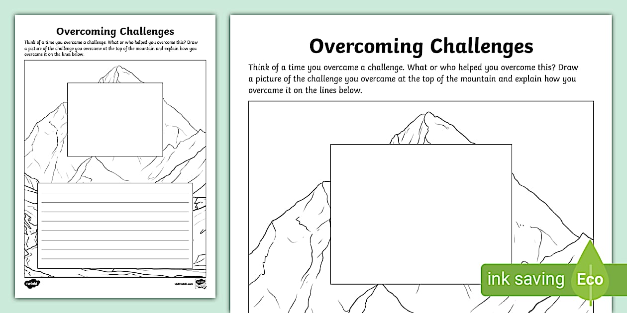 Overcoming Challenges Worksheet (teacher made) - Twinkl
