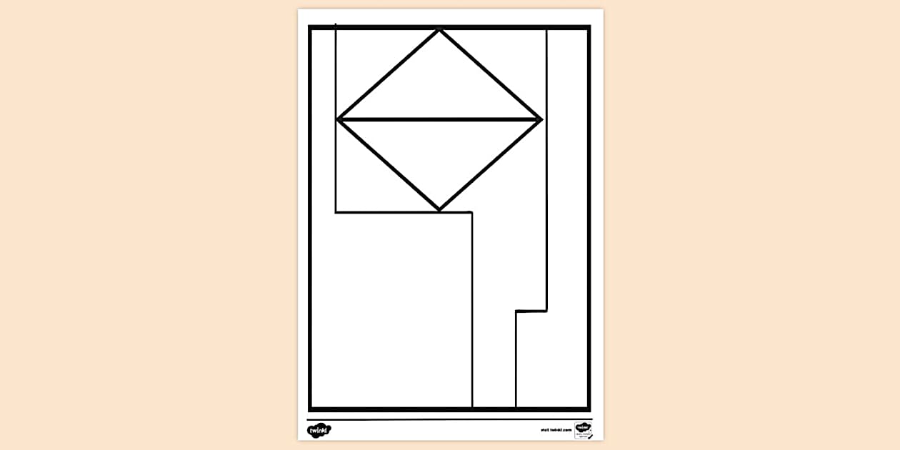 Mondrian Colouring Page | Colouring Sheets (teacher made)