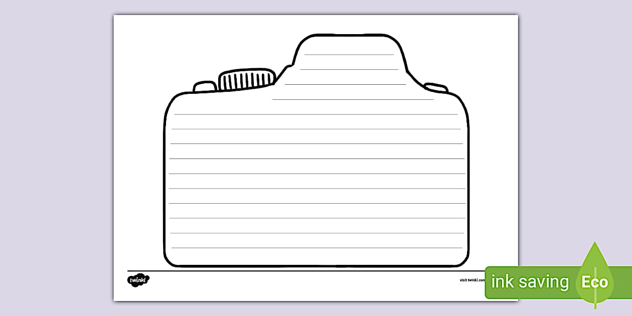 Camera Writing Template (teacher made) - Twinkl