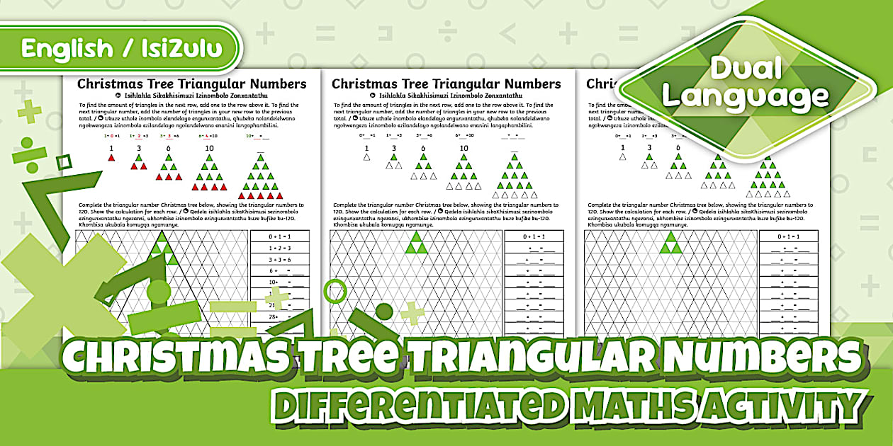 Triangle Christmas Tree Maths Activity