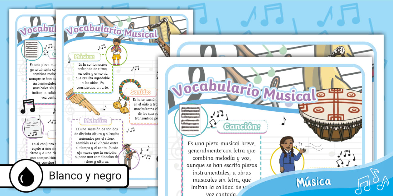 póster | vocabulario musical | música | conceptos | musical