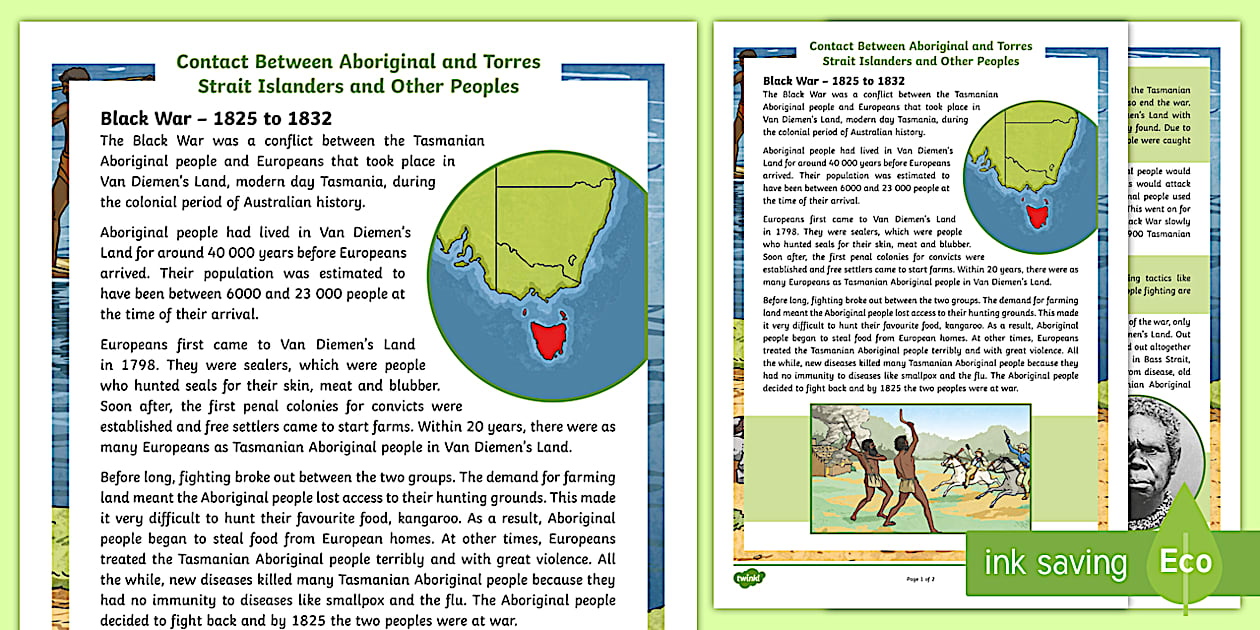 Black War Fact File (teacher made) - Twinkl