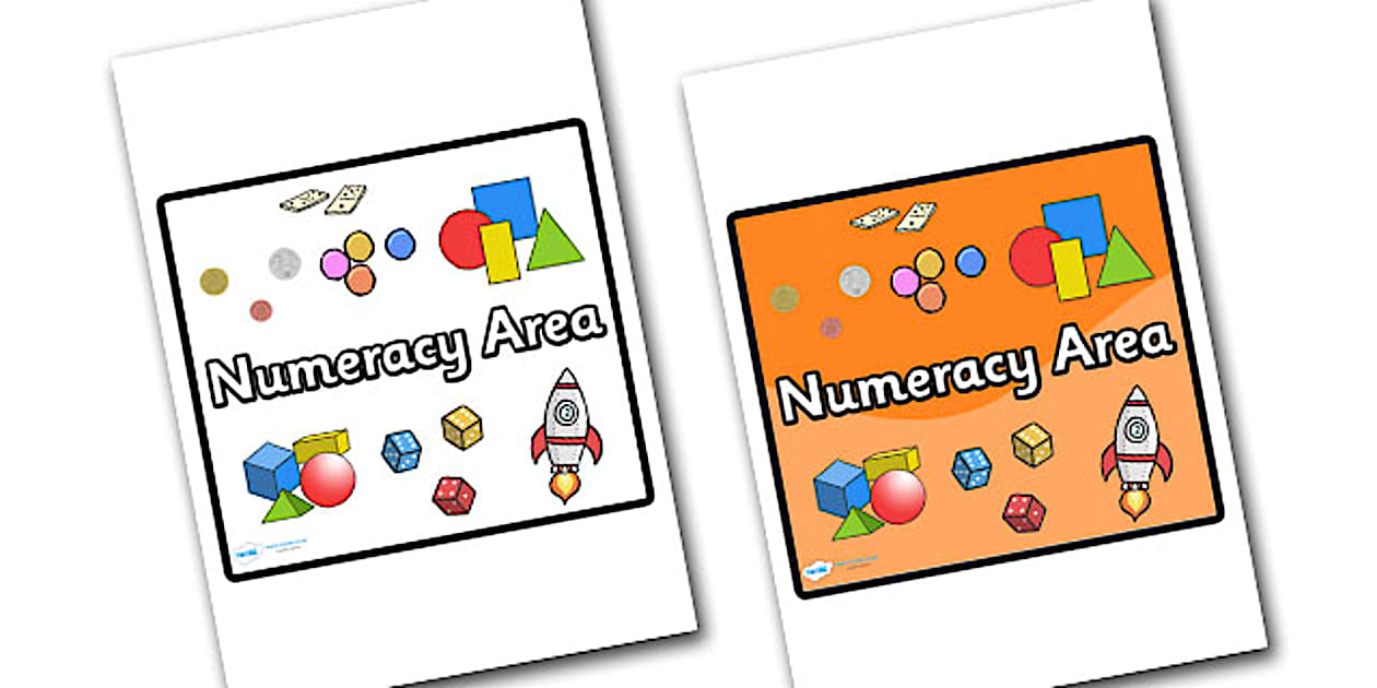 Editable Numeracy Area Sign (teacher made) - Twinkl