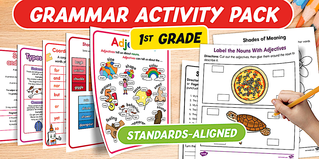 First Grade Grammar Activity Pack (teacher made) - Twinkl