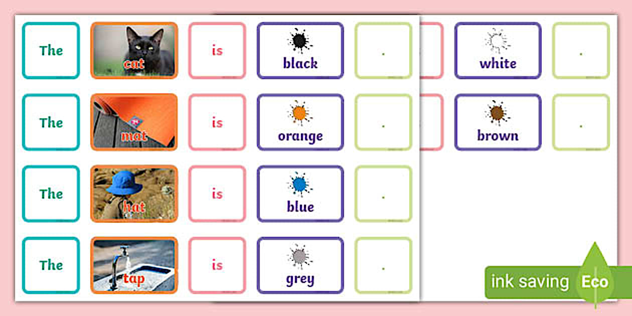 Editable EAL Photo Sentence Builder Cards (Lehrer gemacht)
