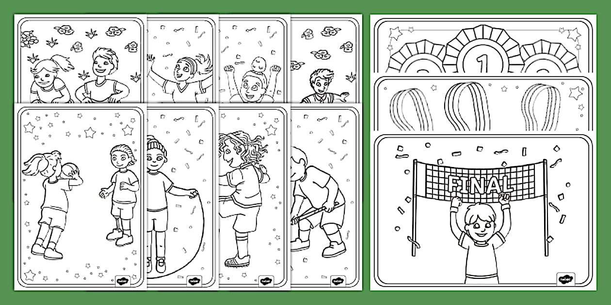Ziua Internațională a Sportului – Desene de colorat