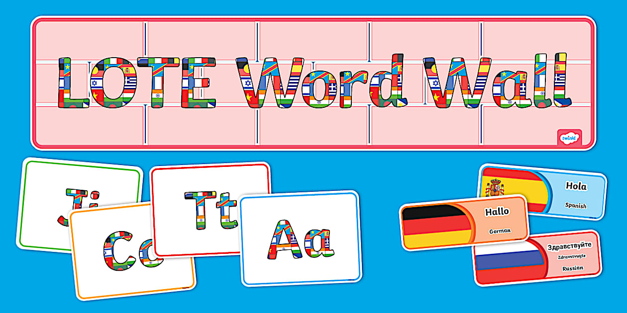 LOTE Word Wall Pack - English - Literacy