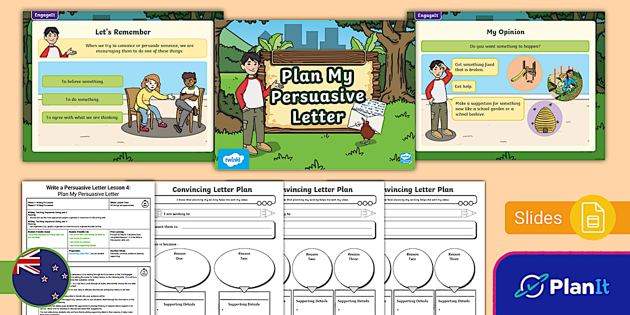 Phase 1 Write a Persuasive Letter Lesson 4: Plan A Letter