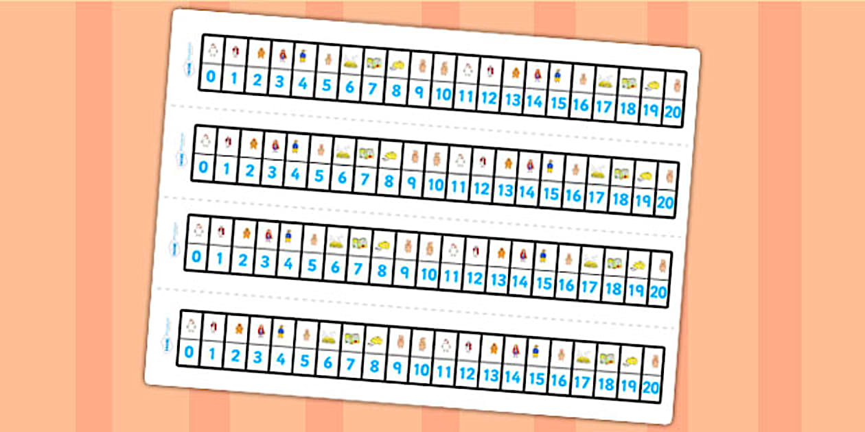 Number Track 0-20 to Support Teaching on Mr Wolf's Pancakes