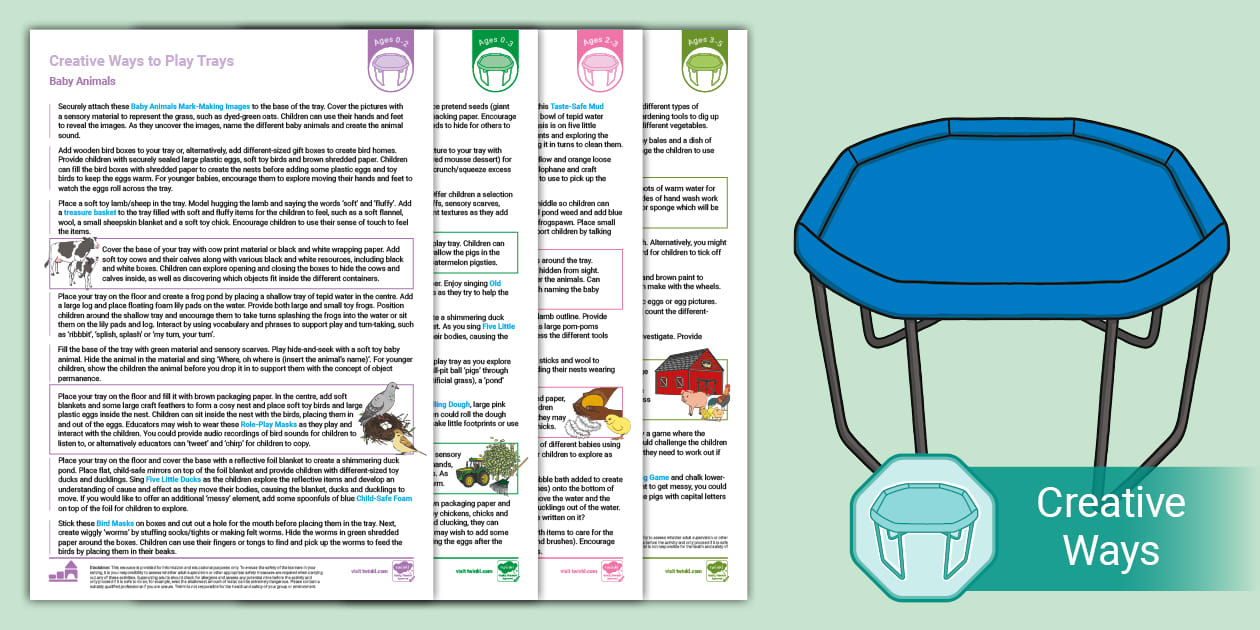 EYFS Ages 0-5 Play Trays Planning Pack: Farm