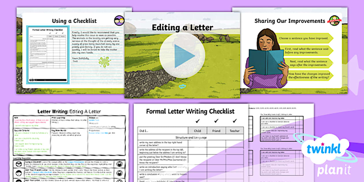 PlanIt Y4 Traditional Tales: The Three Billy Goats Gruff Lesson Pack Letter