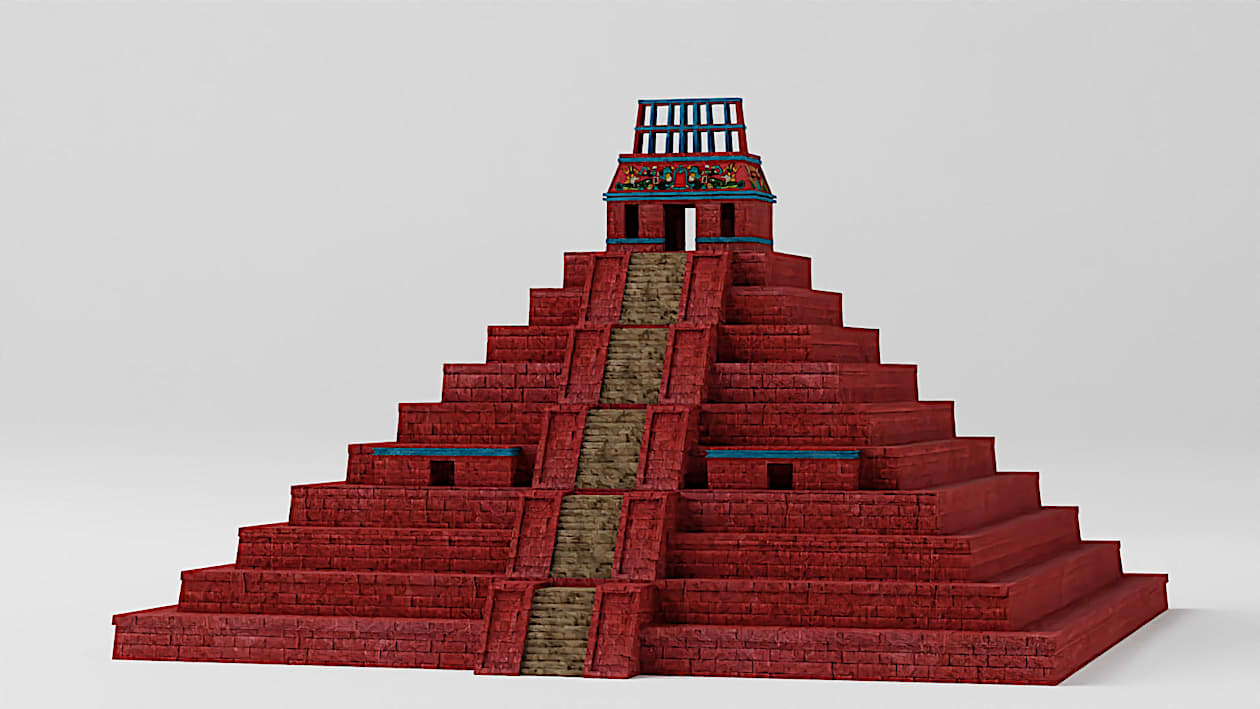 3D Model: Maya Civilisation - Ancient Maya Pyramid - Twinkl