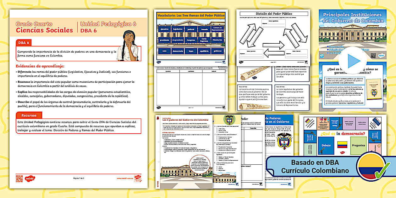 Actividades Ciencias Sociales Grado Cuarto Colombia - Twinkl