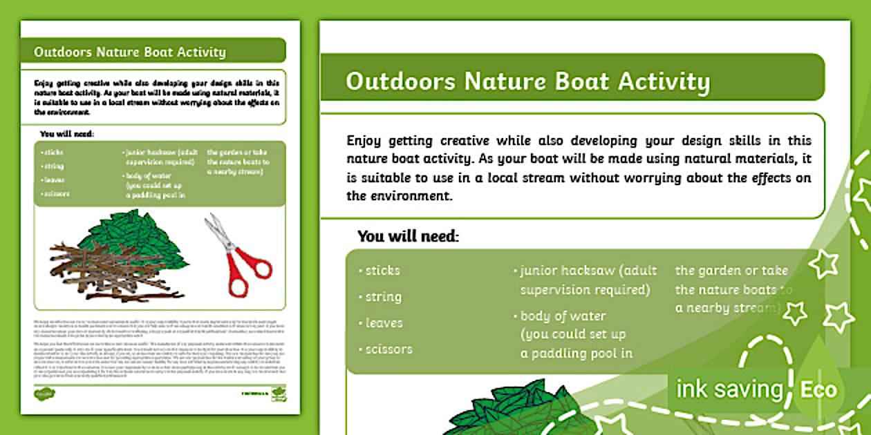 Outdoor Nature Boat Activity - Parent Resource