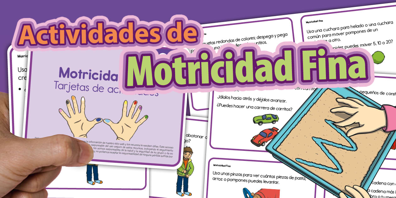 Tarjetas motricidad fina - actividades