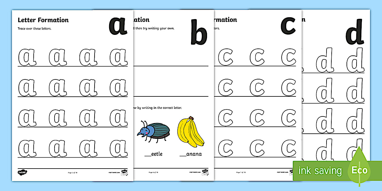 Letter Formation Worksheet | Letter Formation Activity