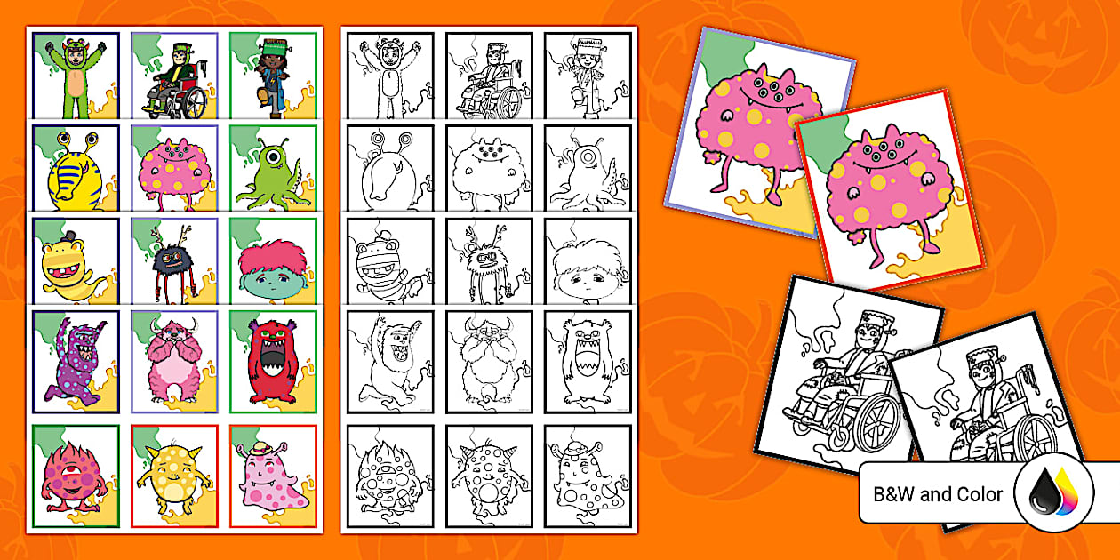 Halloween Monster Matching Game | Twinkl USA - Twinkl