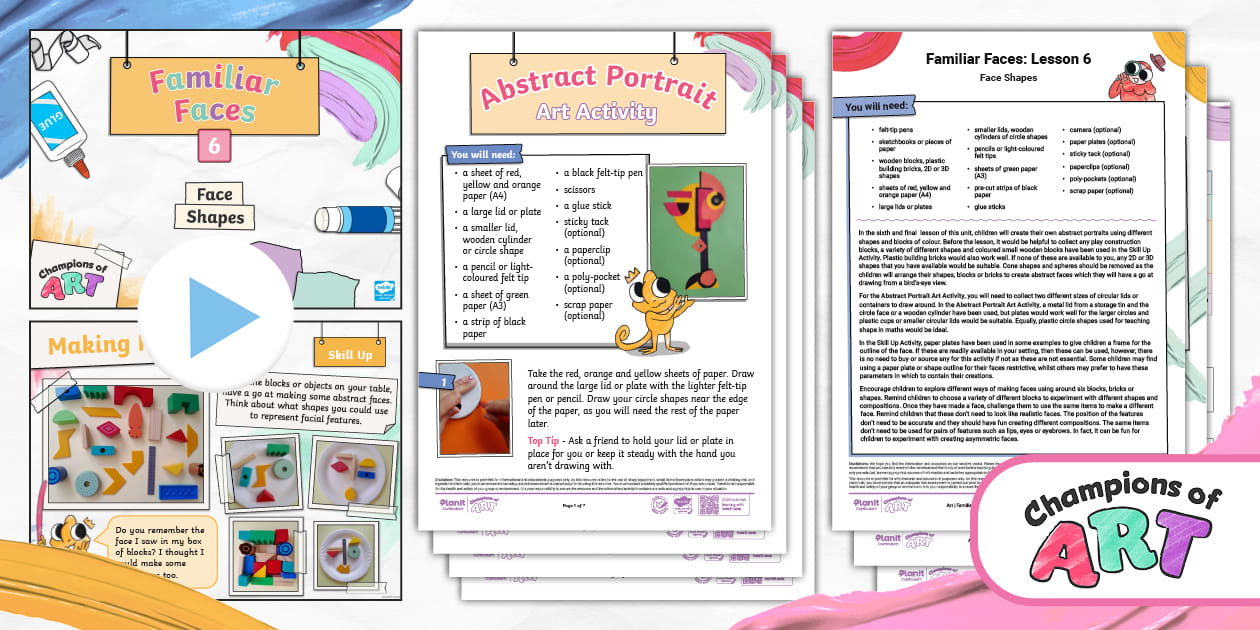 Champions of Art KS1: Familiar Faces - Lesson 6 - Twinkl
