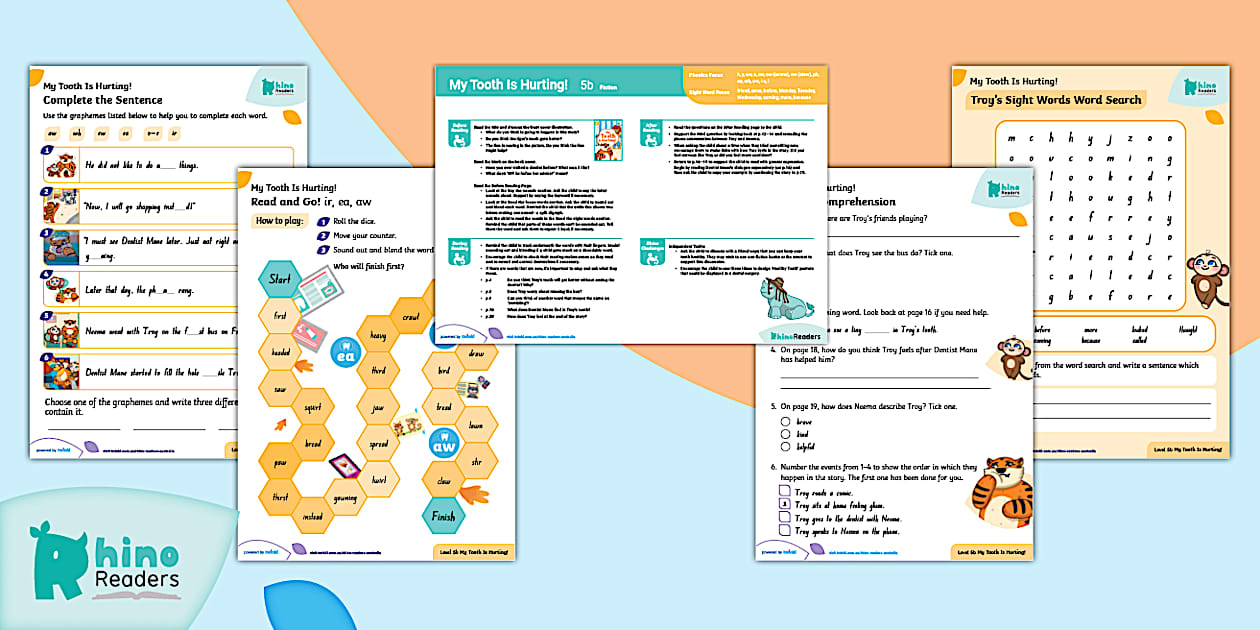 Level 5b My Tooth is Hurting Guided Reading Pack - Twinkl