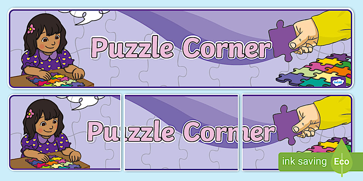 Puzzle Corner Display Banner - Twinkl - KS1 (teacher made)
