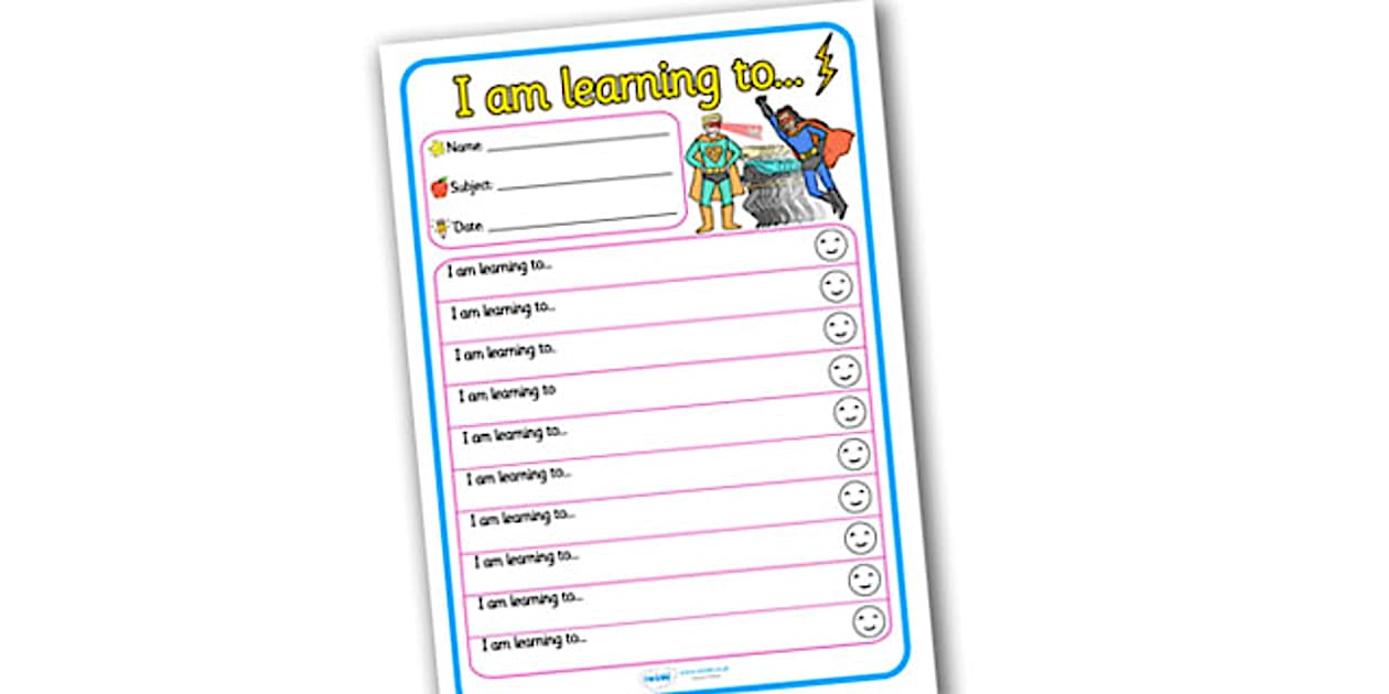 Black and White Superhero-Themed Target and Achievement Sheets