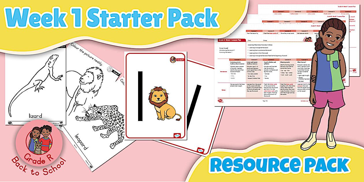 Grade R Phonics - Week 1 Starter Pack - Resource Pack (CAPS Aligned)