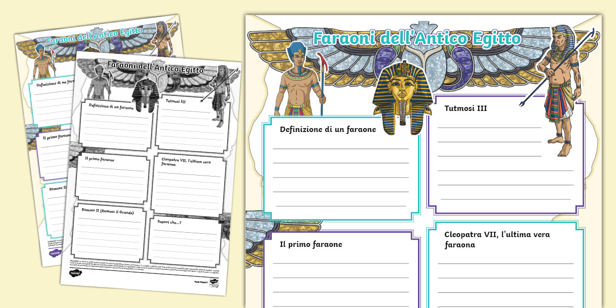 Modello di scheda informativa: Faraoni dell'Antico Egitto