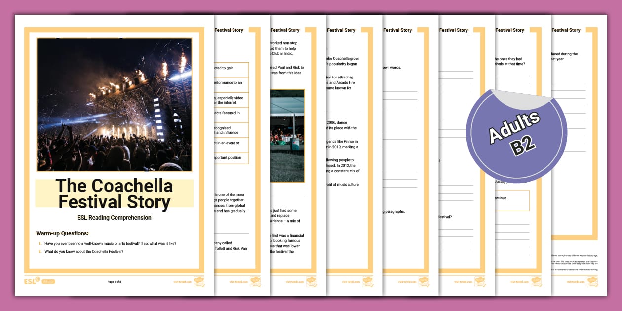The Coachella Festival Reading Comprehension [Adults, B2]