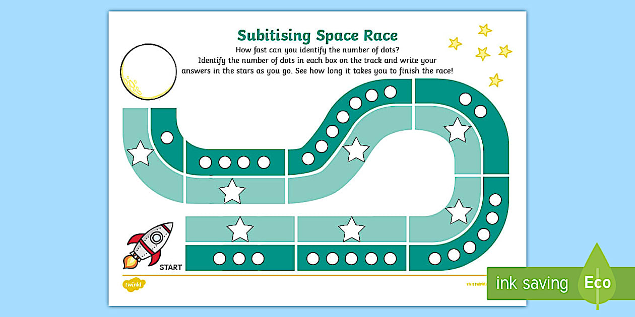 Subitising Race Worksheet | Maths | Australia (teacher made)