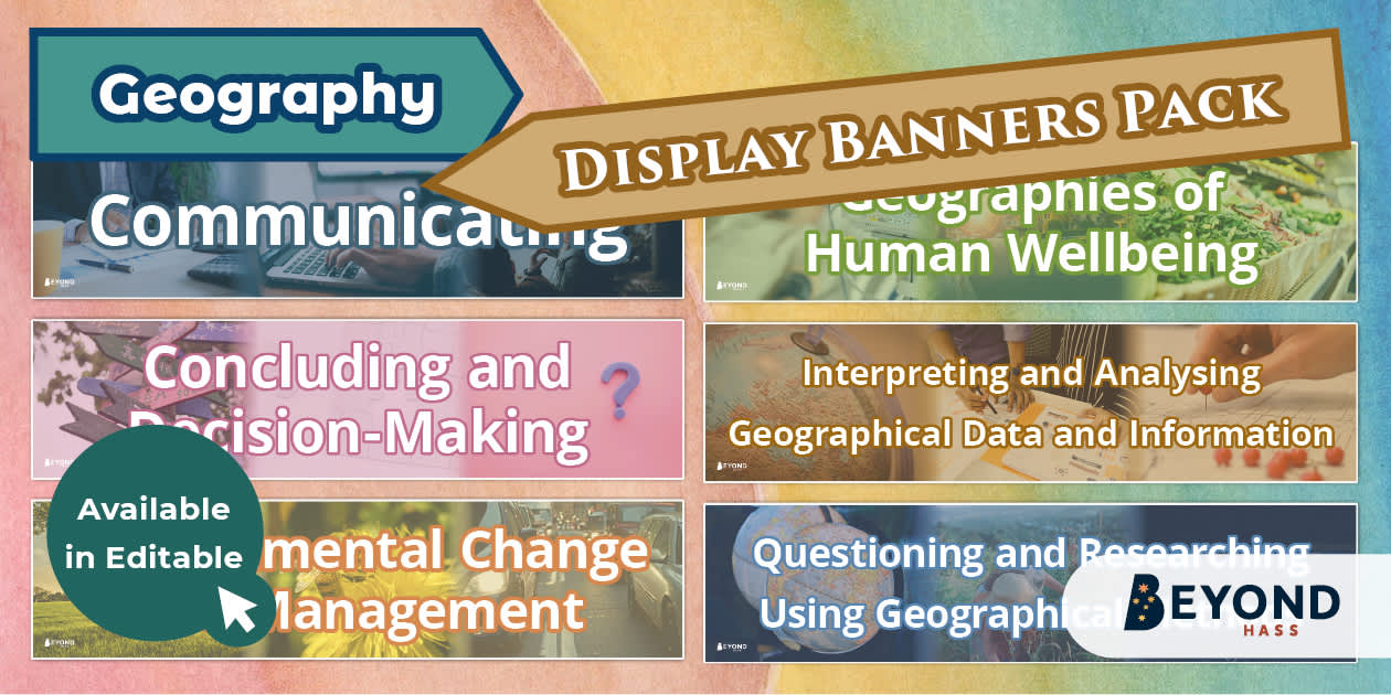 Geography (Year 10) Display Banners Pack