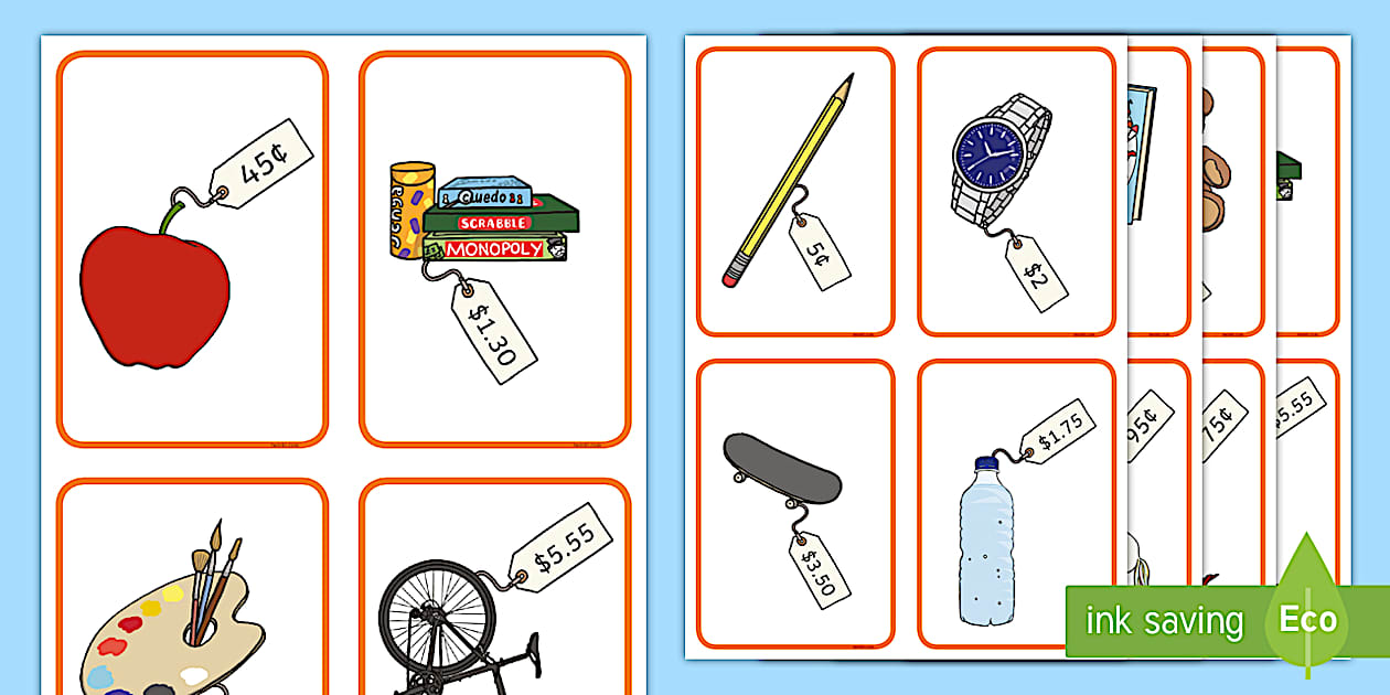 Price Cards Cut-Outs