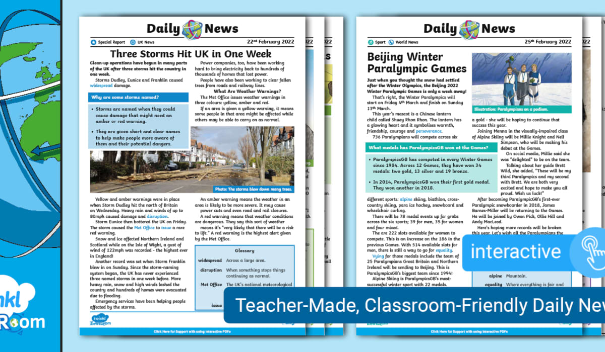 Weekly Comprehension Pack - Twinkl NewsRoom - Twinkl