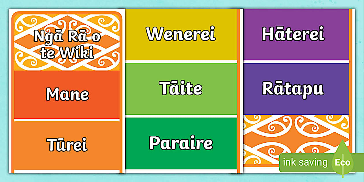 Te Reo Māori Days of the Week Vertical Banner - Twinkl