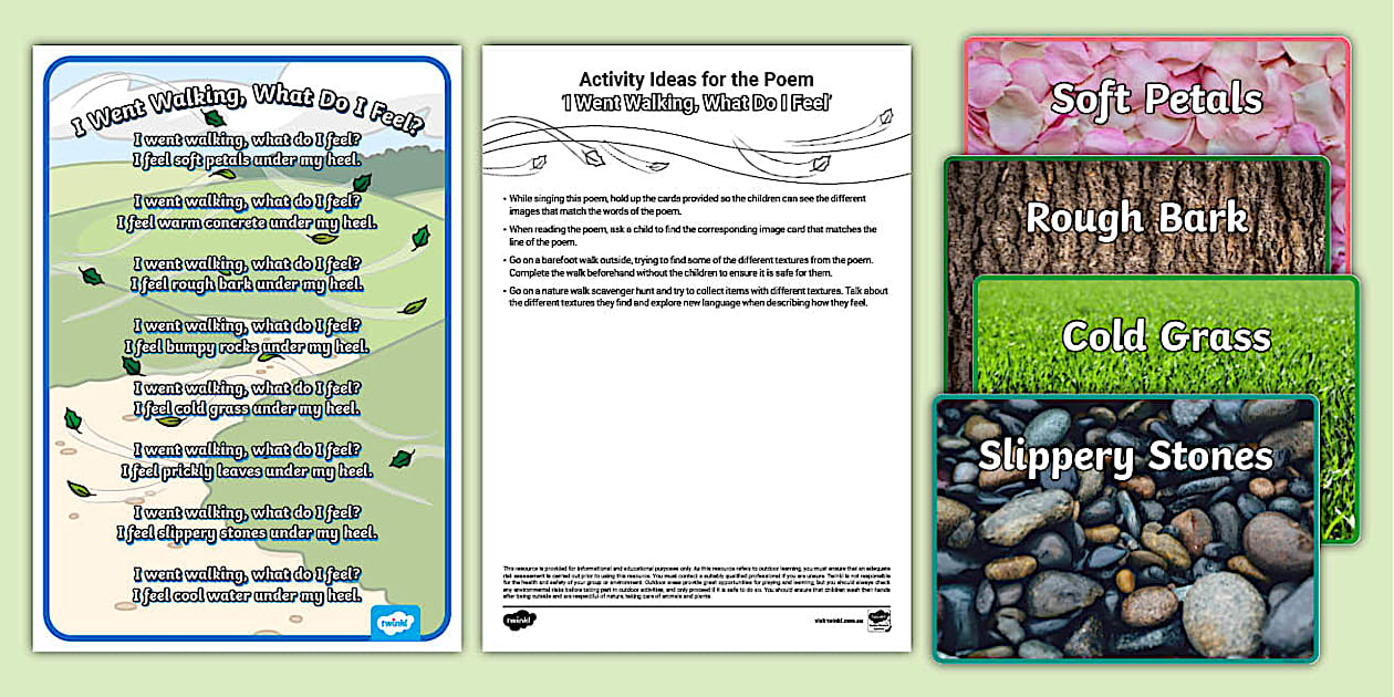 Activity Ideas for Poem 'I Went Walking, What Do I Feel?'