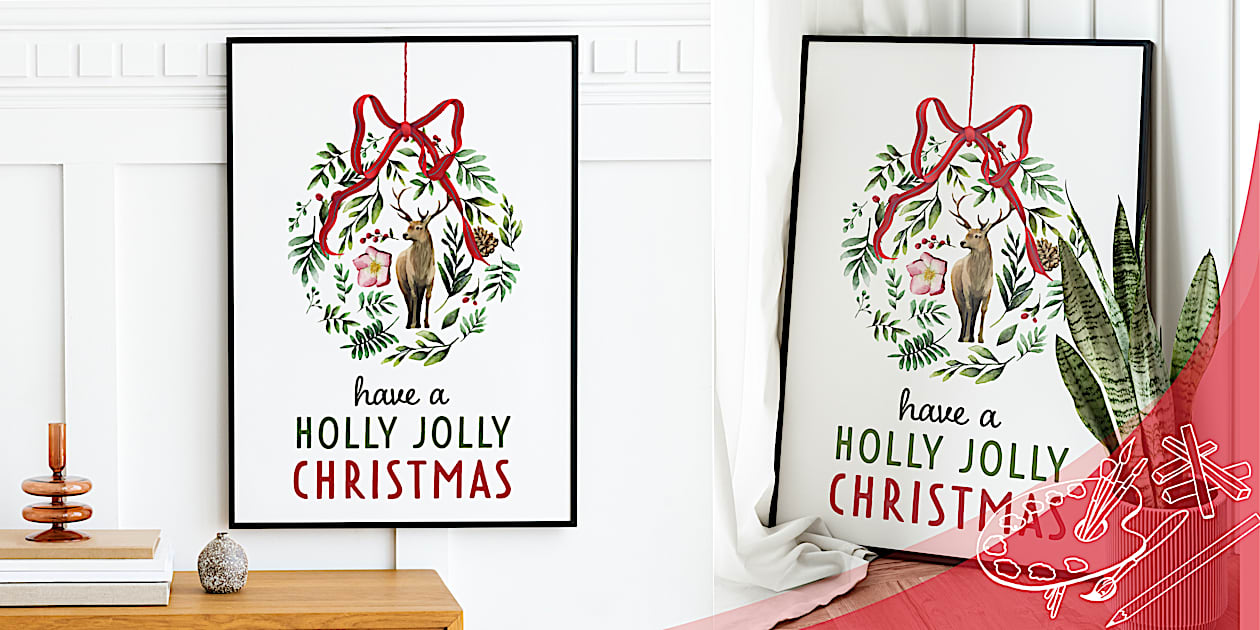 Have a Holly Jolly Christmas Bauble Poster (Teacher-Made)