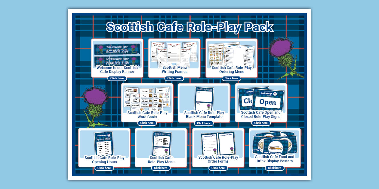 Scottish Cafe Role-Play Pack (teacher made) - Twinkl