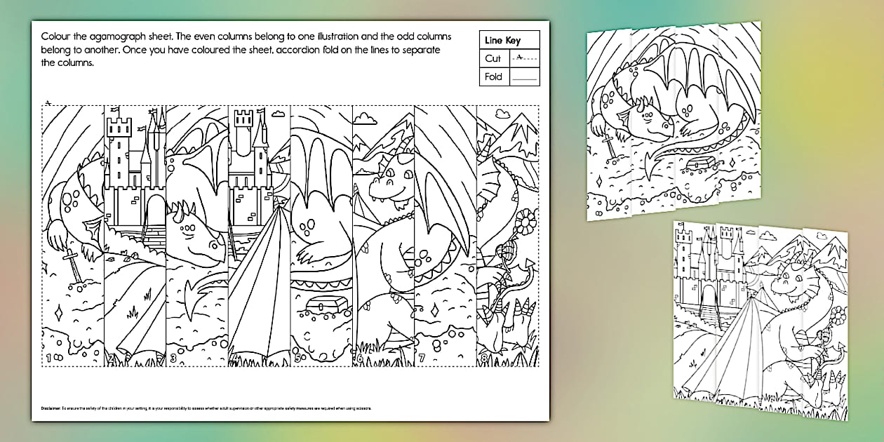 Dragon Folding Agamograph Template