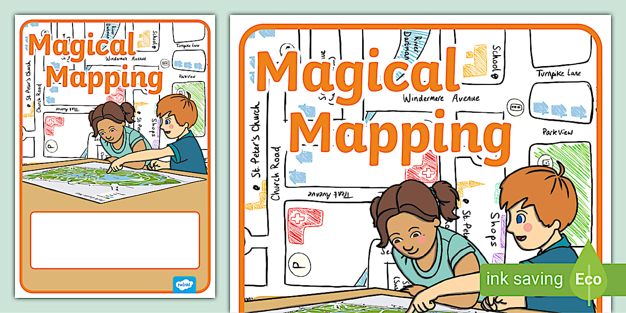Cursive Magical Mapping Book Cover (teacher made) - Twinkl