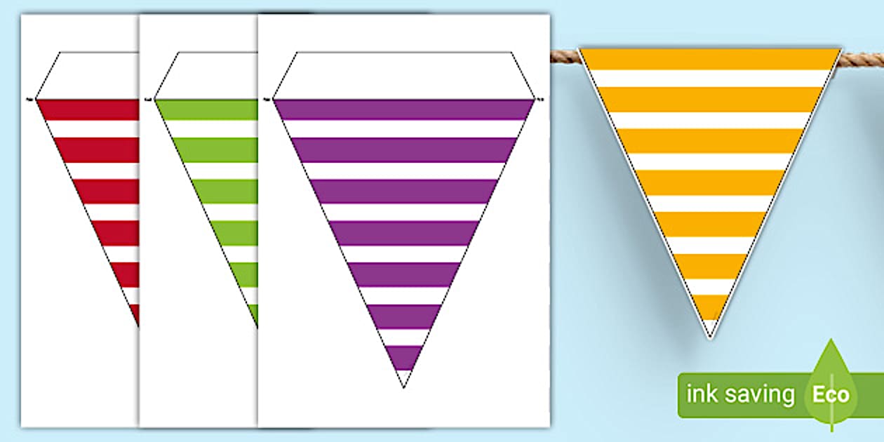 Candy Stripe Bunting | Display Resources (Teacher-Made)