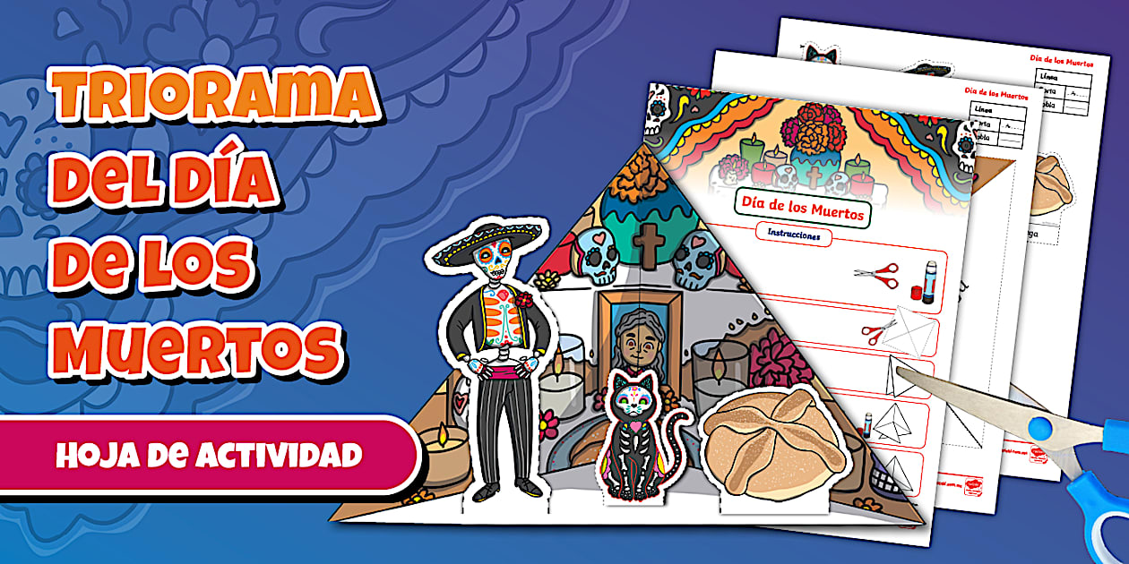 Hoja de actividad: Triorama del Día de los Muertos