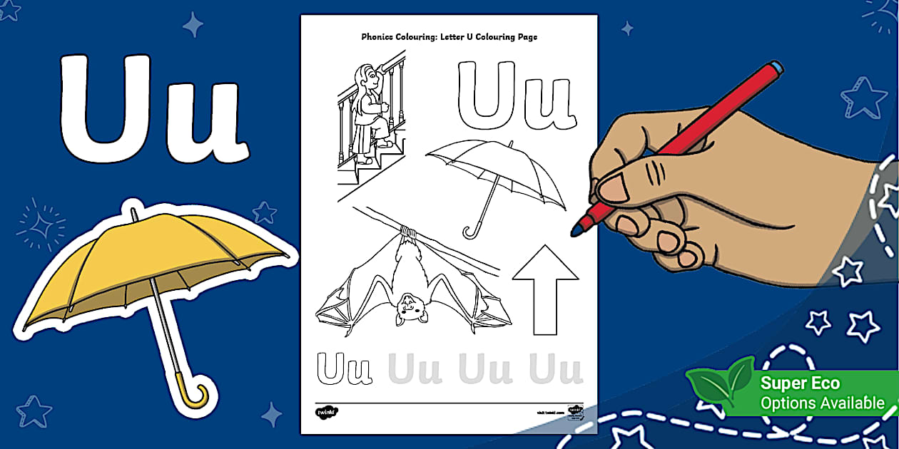 Letter U Phonics Colouring Sheet | Parents Resource - Twinkl